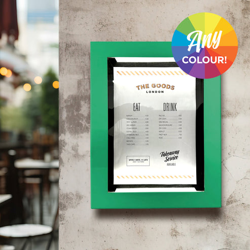 'The Aldwych' - Lockable Menu Display Case - Any Colour – The Goods London