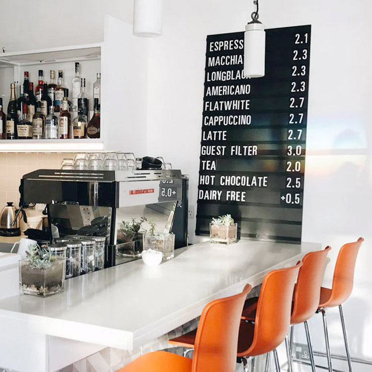 'The Fulham' - Black Café Letter Menu Board – The Goods London