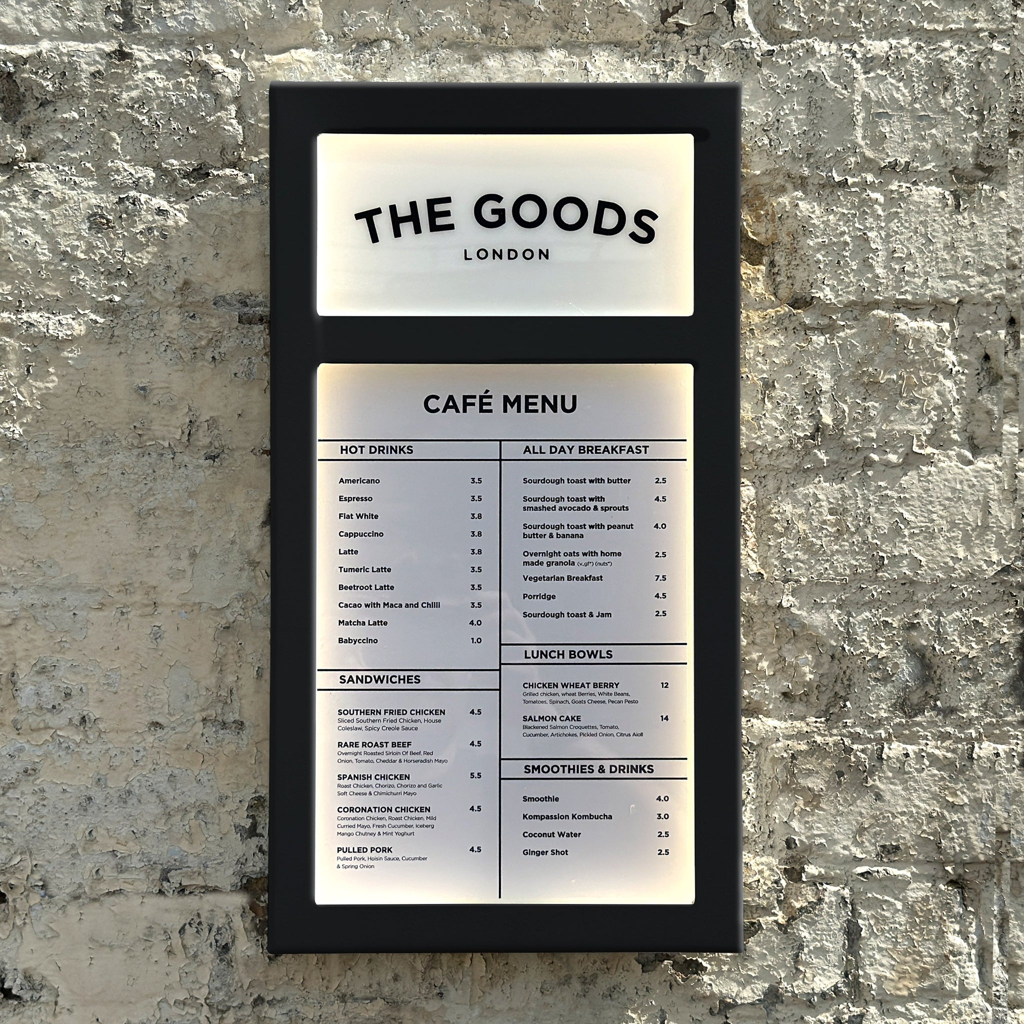 Personalised Illuminated Black Menu Case with your brand logo – 'The ...