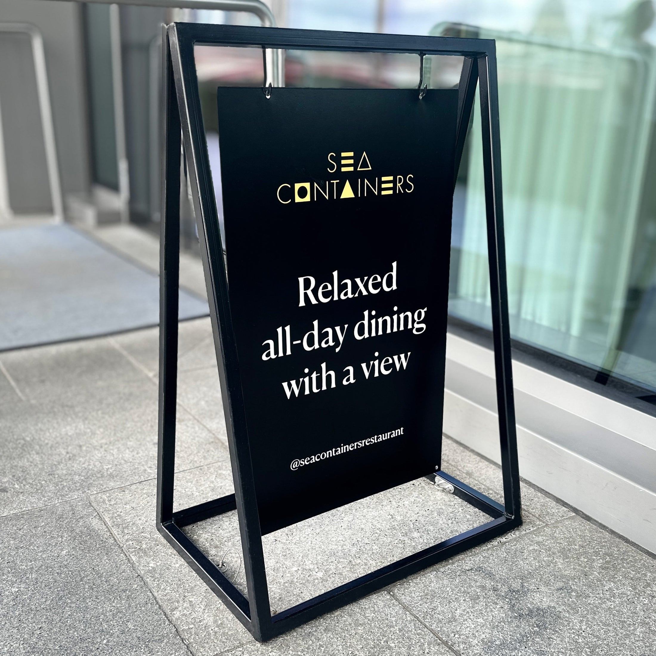 'The Soho' - A Board Sign Metal 'A' frame with swinging panel – The ...
