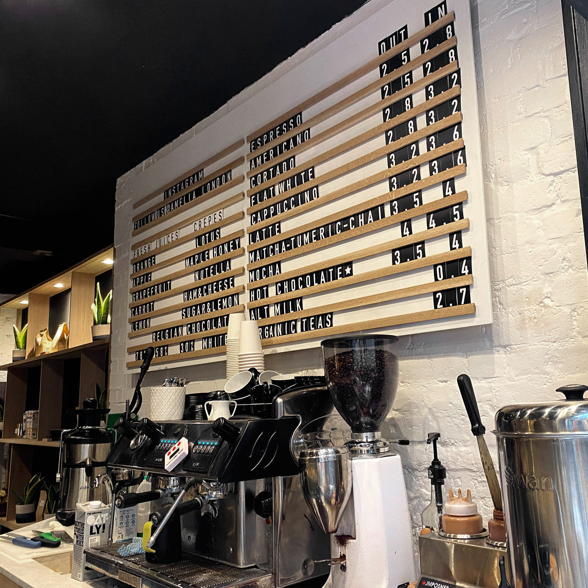 'The Bloomsbury' - Café Menu - White Letters on Oak Rails – The Goods ...