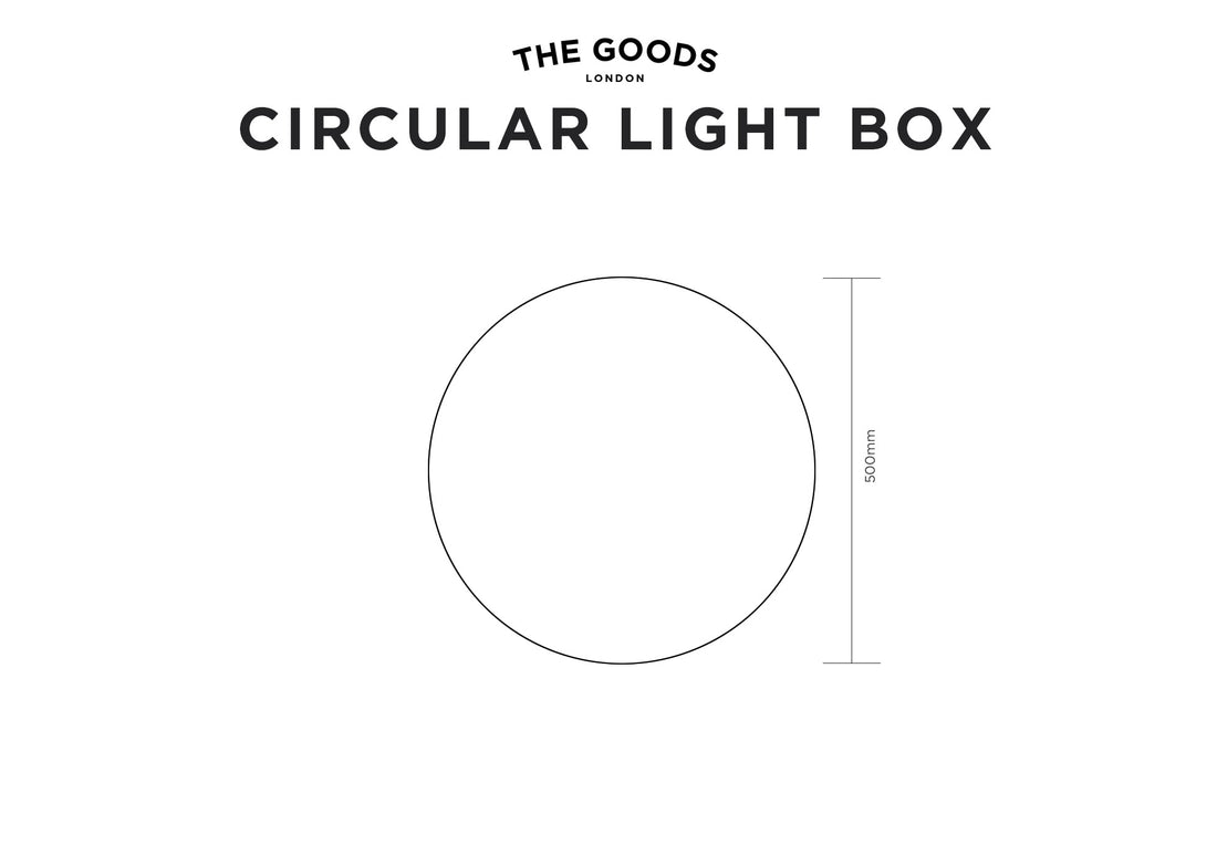 'The Enfield' - Circular or Round Acrylic Light box – The Goods London