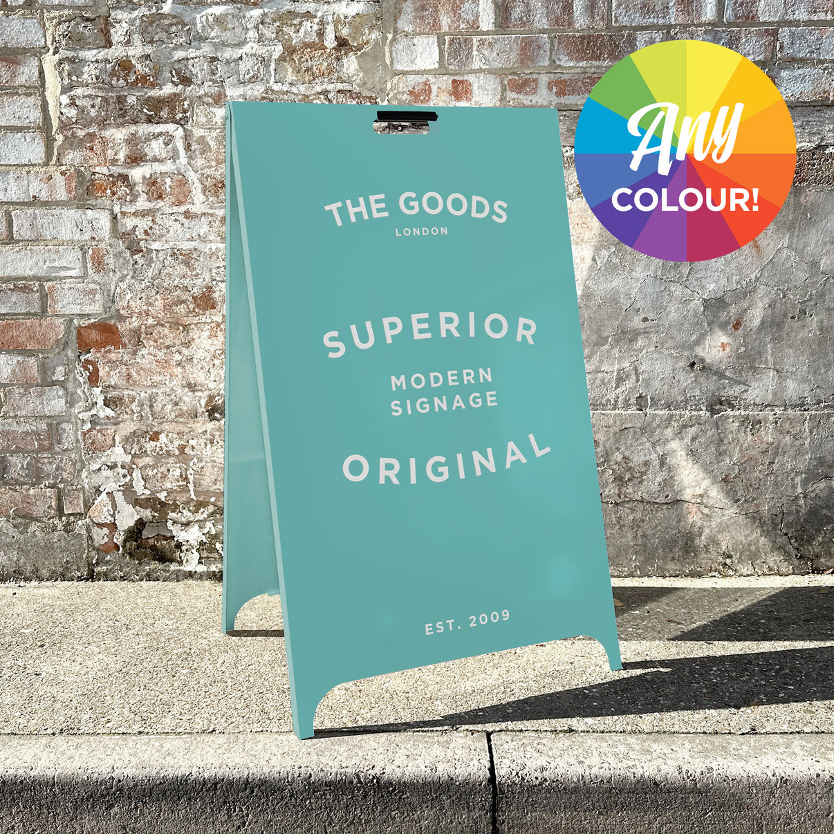 'The Fitzrovia' - Metal Pavement Sign (Any Colour) – The Goods London