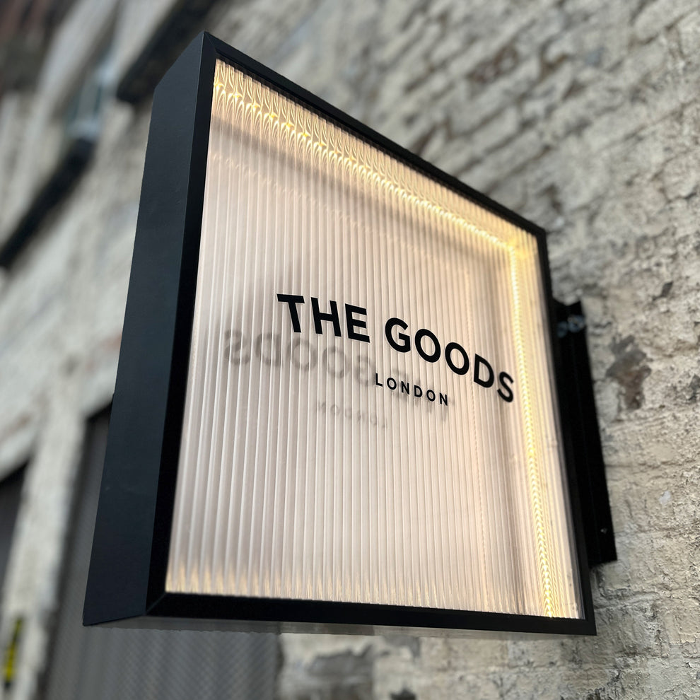 'The Canonbury' - Fluted Glass Light Box Sign – The Goods London