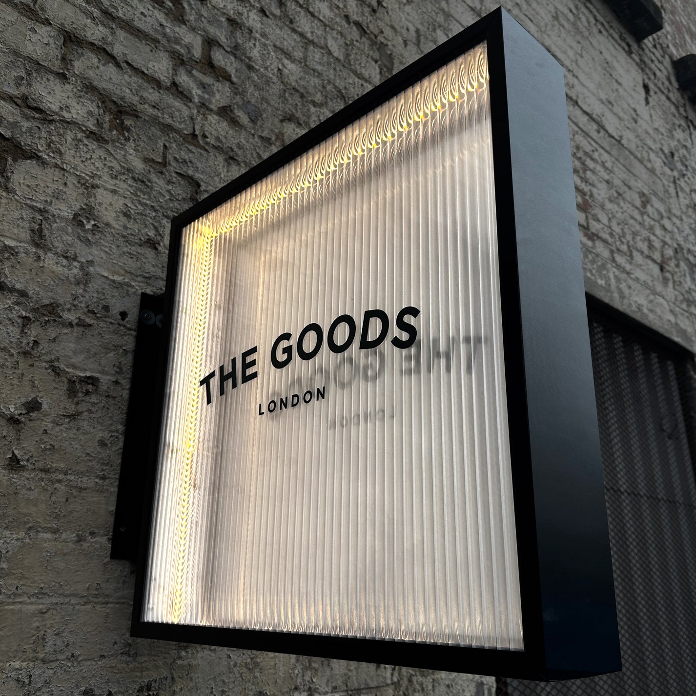 'The Canonbury' - Fluted Glass Light Box Sign – 'The Goods' Signs London