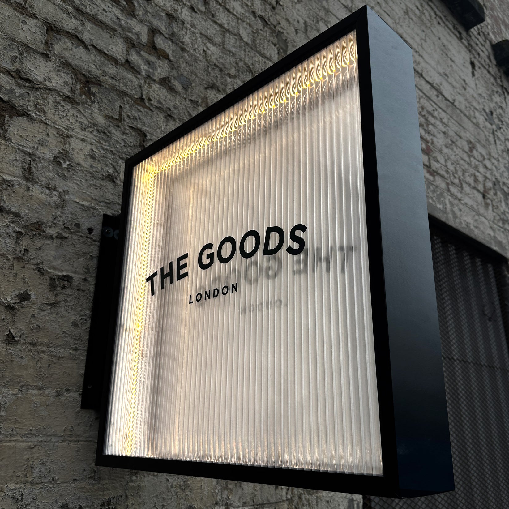 'The Canonbury' - Fluted Glass Light Box Sign – 'The Goods' Signs London