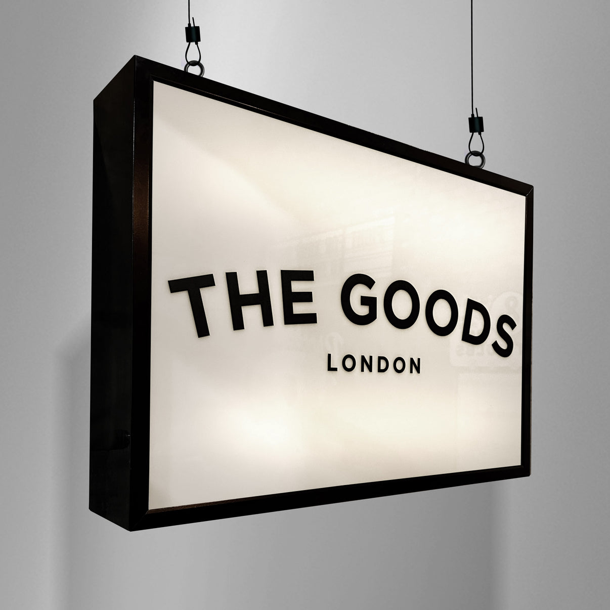 'The Hoxton' - Hanging Light Box Sign (Single Sided) – The Goods London
