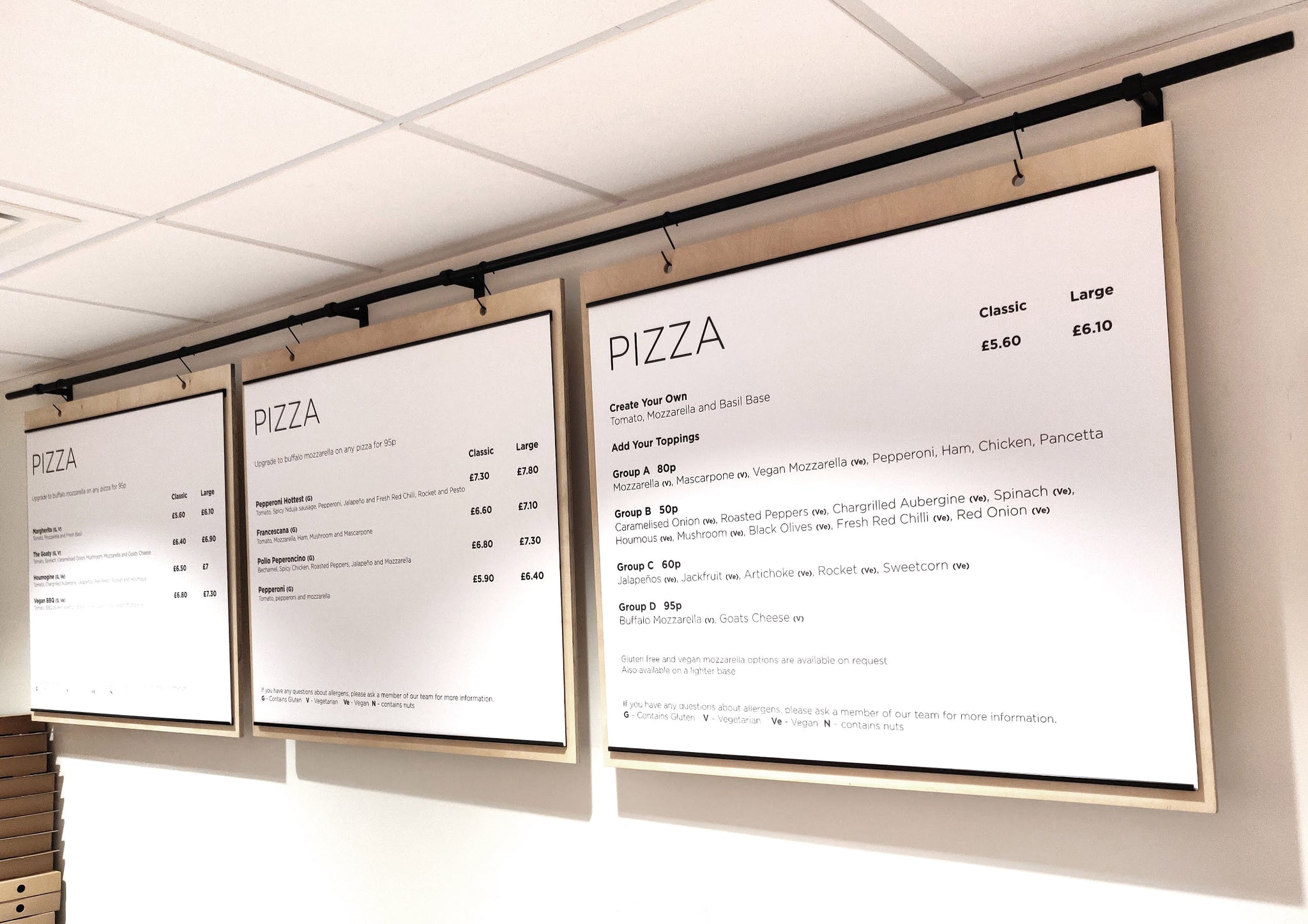'The Barnsbury' - Industrial Hanging Café Menu Display – The Goods London