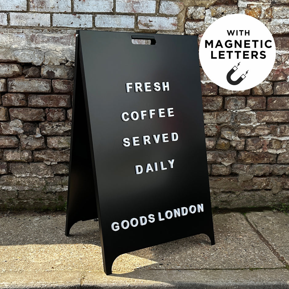 'A' Board Signs to go outside on the pavement outside shops – The Goods ...
