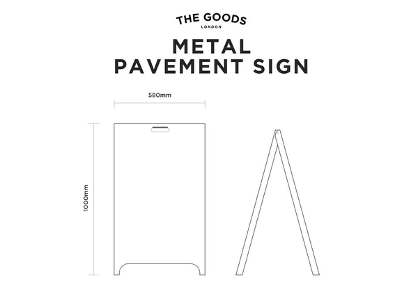 'The Fitzrovia' - Metal Pavement Sign (Any Colour) – 'The Goods' Signs ...