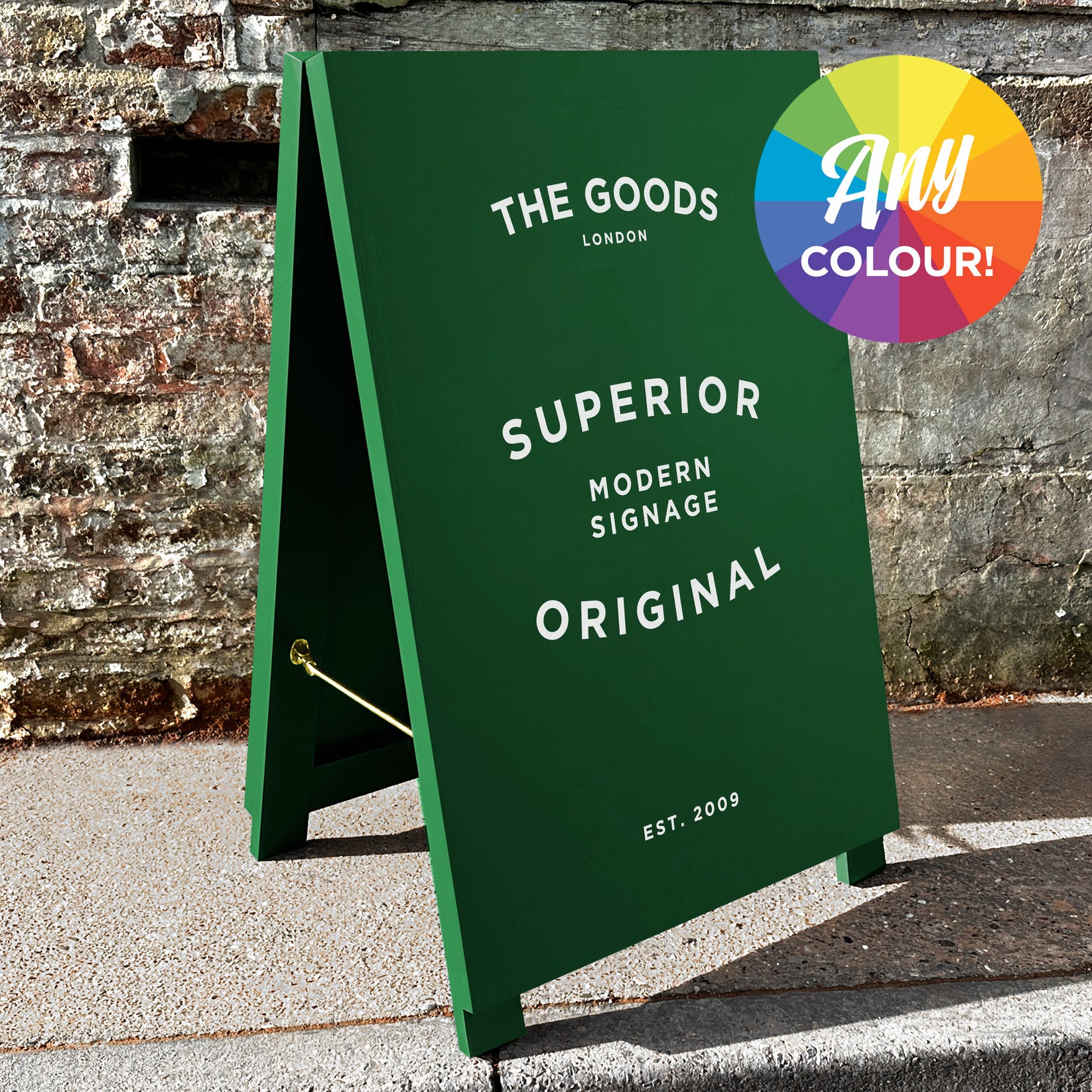'The Queensway' - Painted Pavement Sign (RAL) – The Goods London