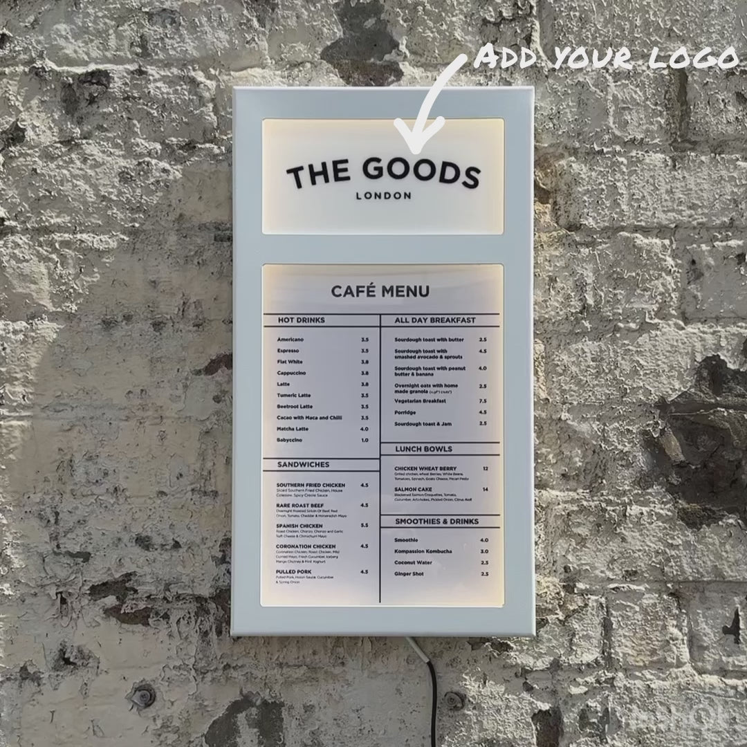 Personalised Illuminated Black Menu Case with your brand logo – The ...