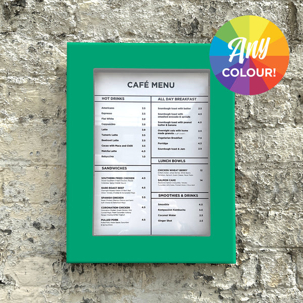 Simple Illuminated Slimline Menu Case - Any Colour – The Goods London