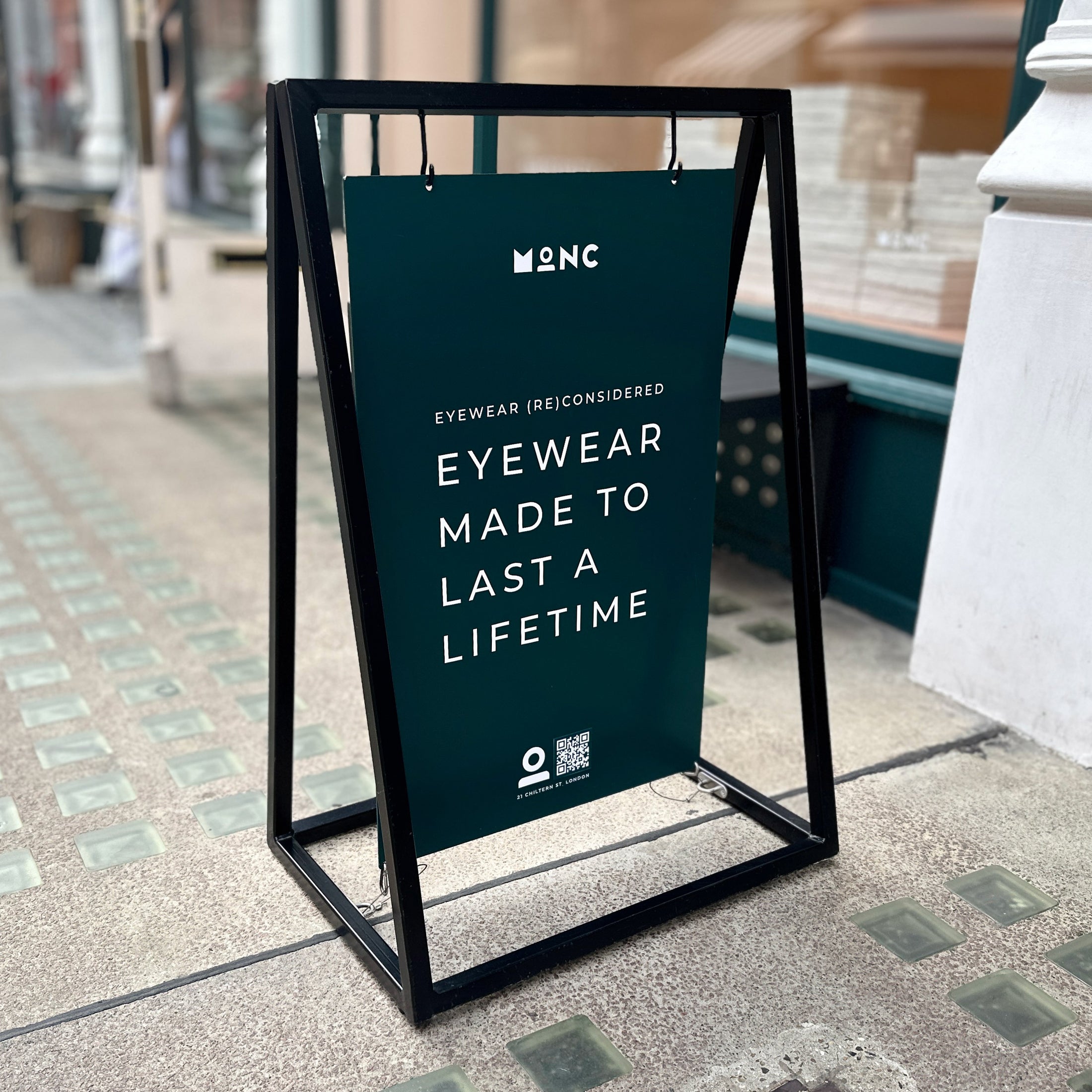 'The Soho' - A Board Sign Metal 'A' frame with swinging panel – 'The ...