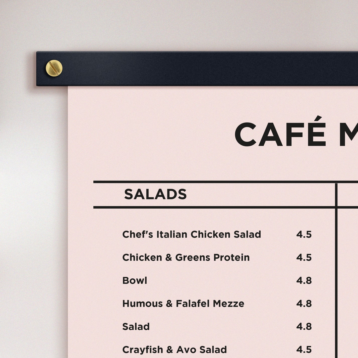 'The Wimbledon' - Wall Mounted Café Menu Boards (Black) – The Goods London