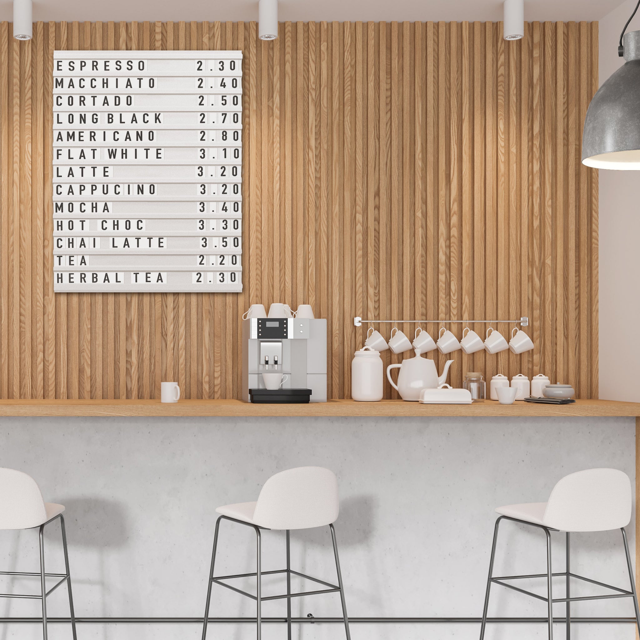 'The Fulham' - Café Letter Menu Board White – The Goods London
