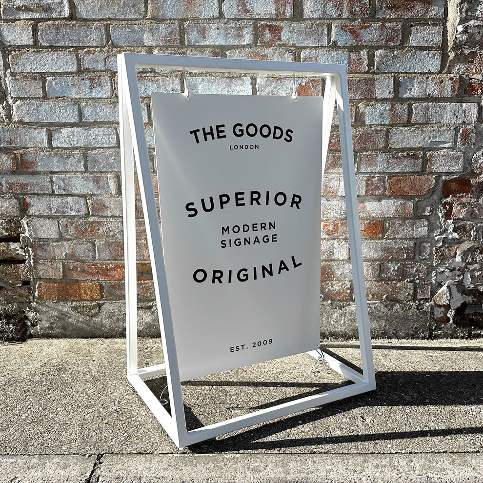 'The Soho' - A Board Sign Metal 'A' frame with swinging panel – 'The ...