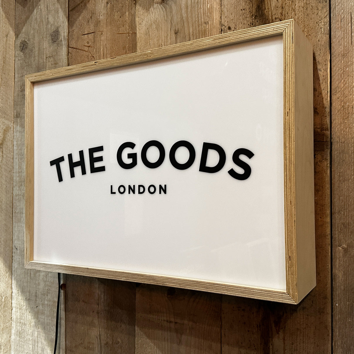 'The Clapham' - Wooden Light Box Sign – The Goods London